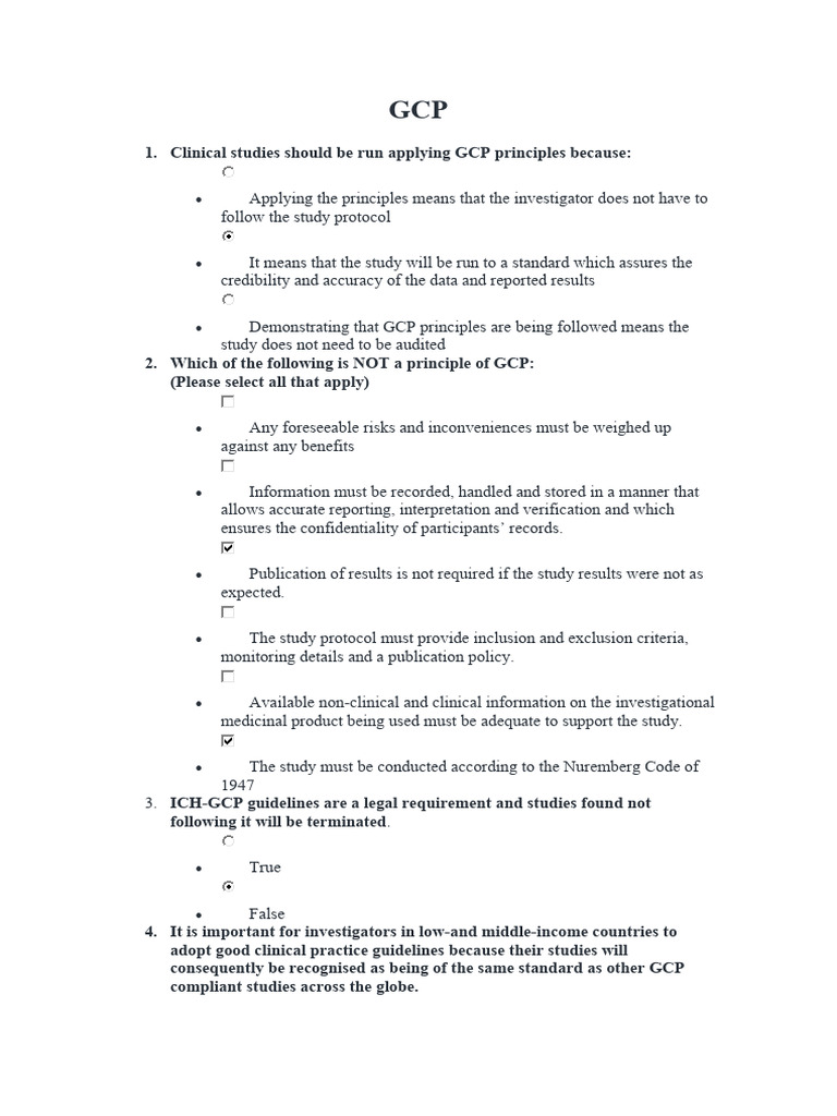 GCP | PDF | Institutional Review Board | Clinical Trial