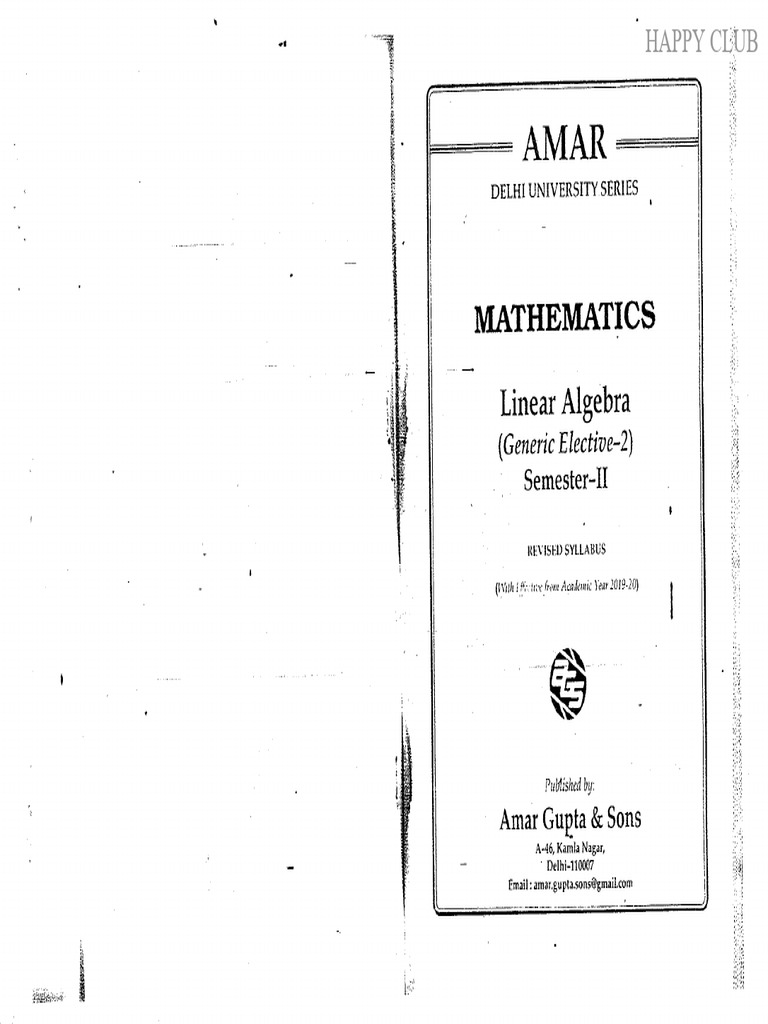 Ge Linear Algebra | PDF