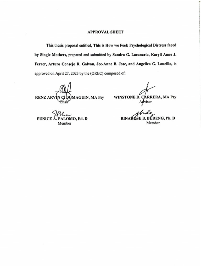 Approval Sheet With Signature | PDF