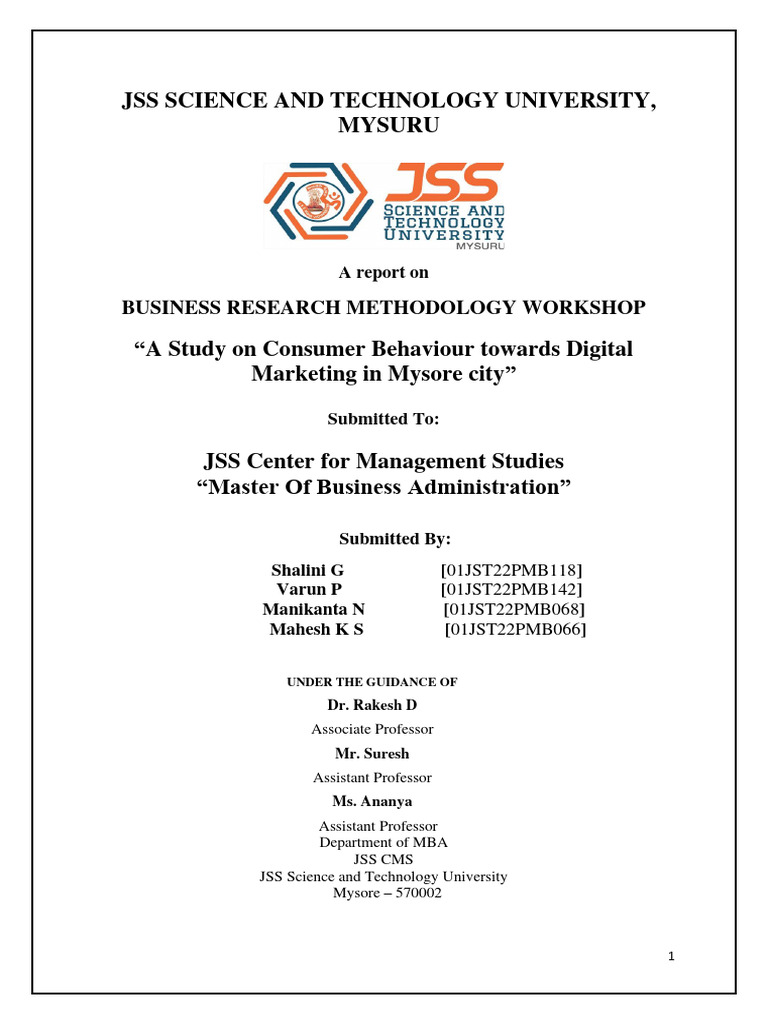 brm final report T-18 | PDF | Consumer Behaviour | Digital Marketing