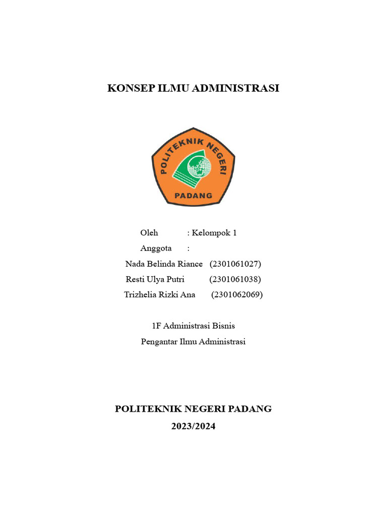 Konsep Ilmu Administrasi | PDF