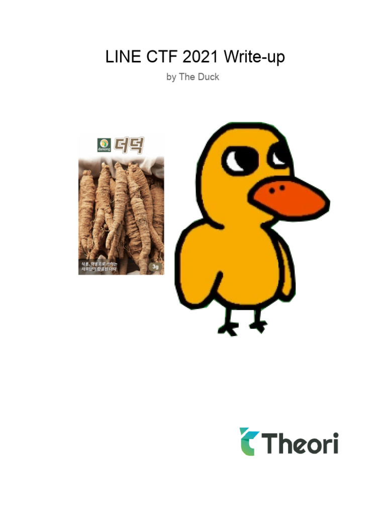 LINE CTF 2021 Write Up - The Duck | PDF | Encryption | Computer Data