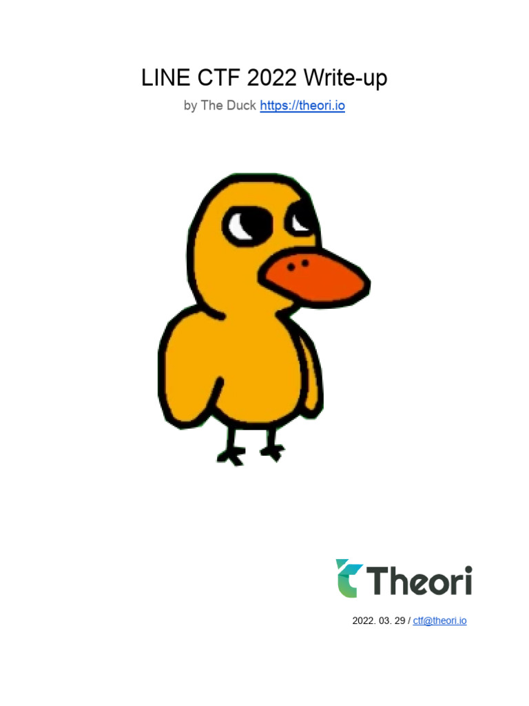 LINE CTF 2022 Write Up - The Duck | PDF | World Wide Web | Internet & Web