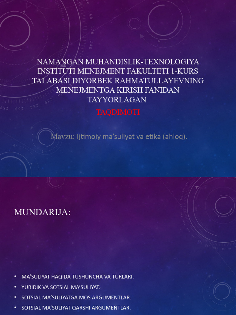 Diyorbek Rahmatullayev | PDF