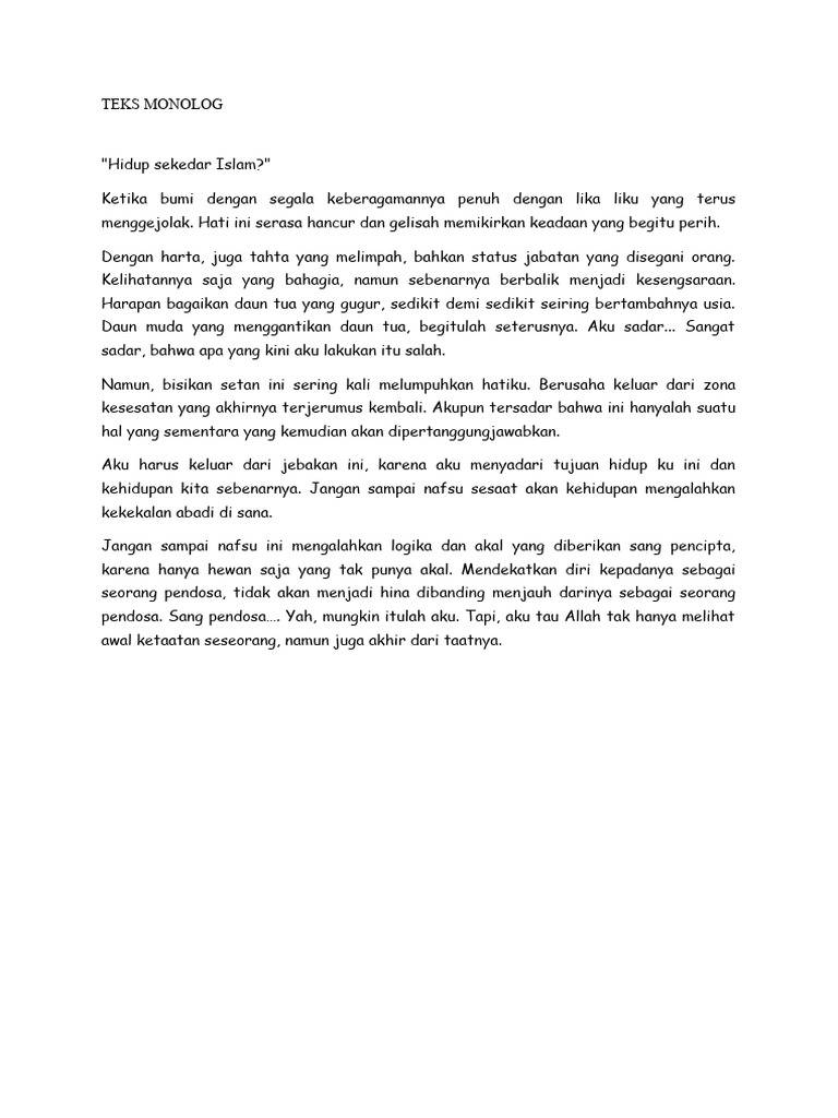 Teks Monolog | PDF