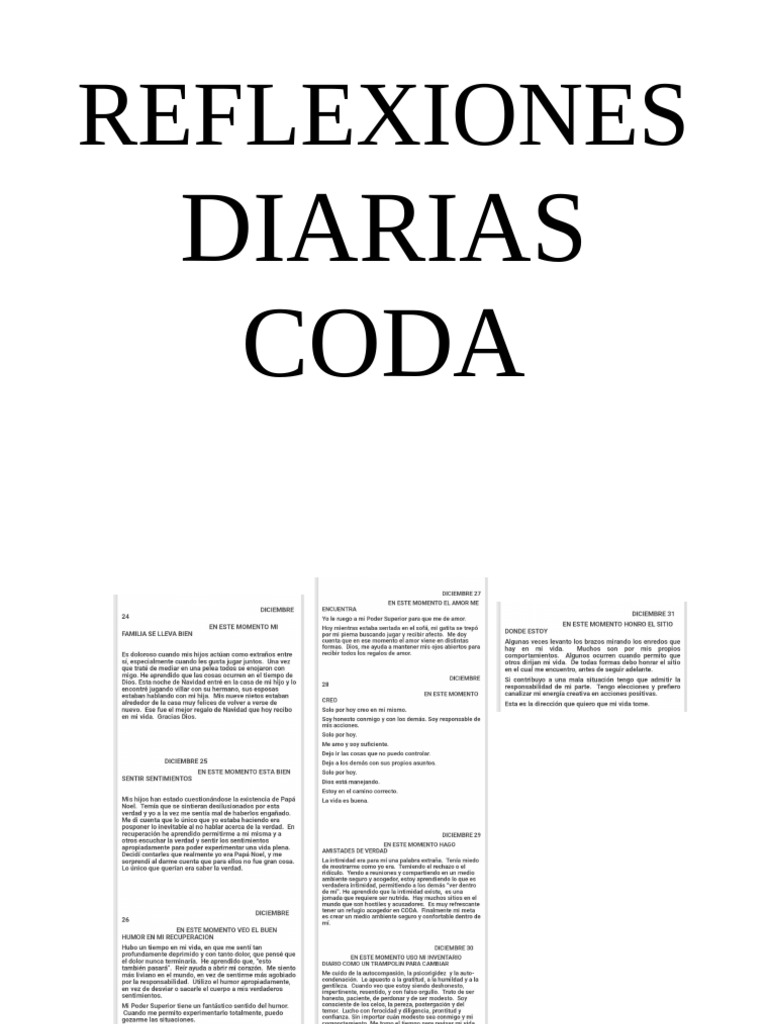Reflexiones Diarias CODA | PDF
