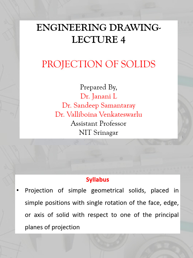 Lec 5 Projection of Solid | PDF | Rotation | Euclid