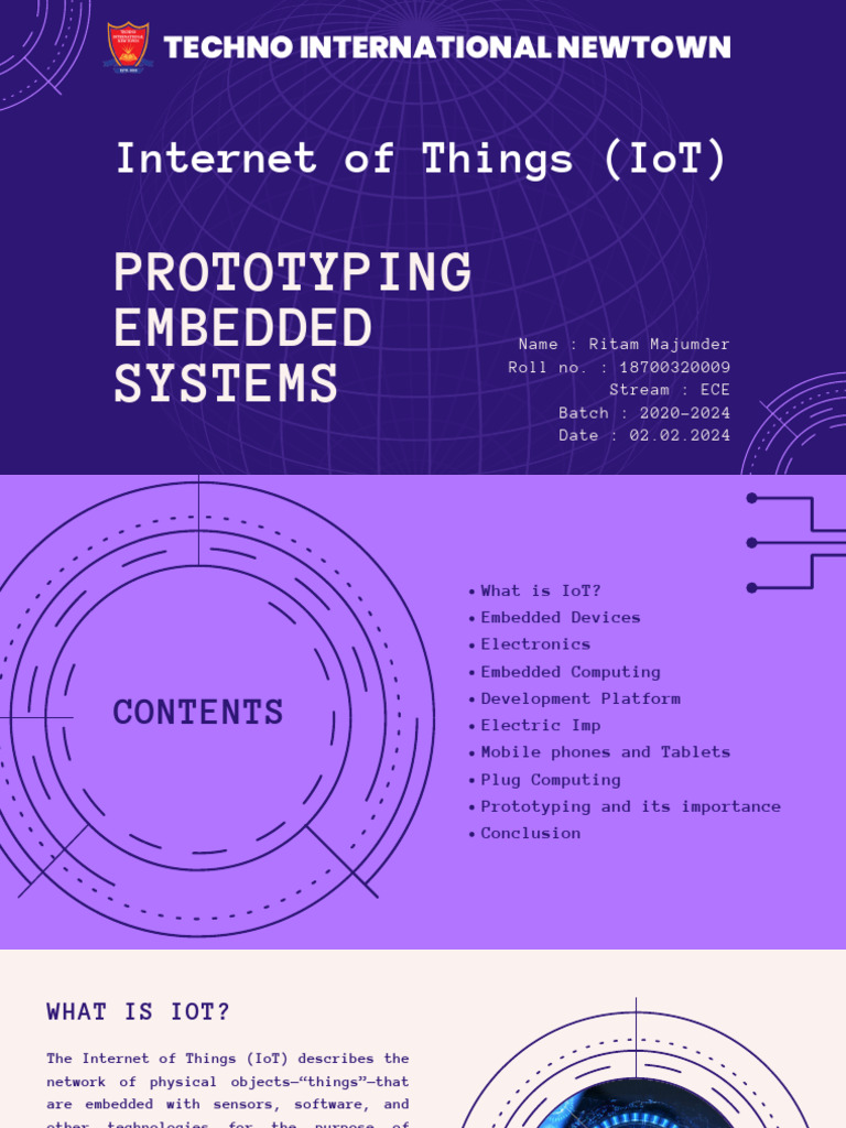 Prototyping Embedded Systems in IoT | PDF | Embedded System | Internet ...