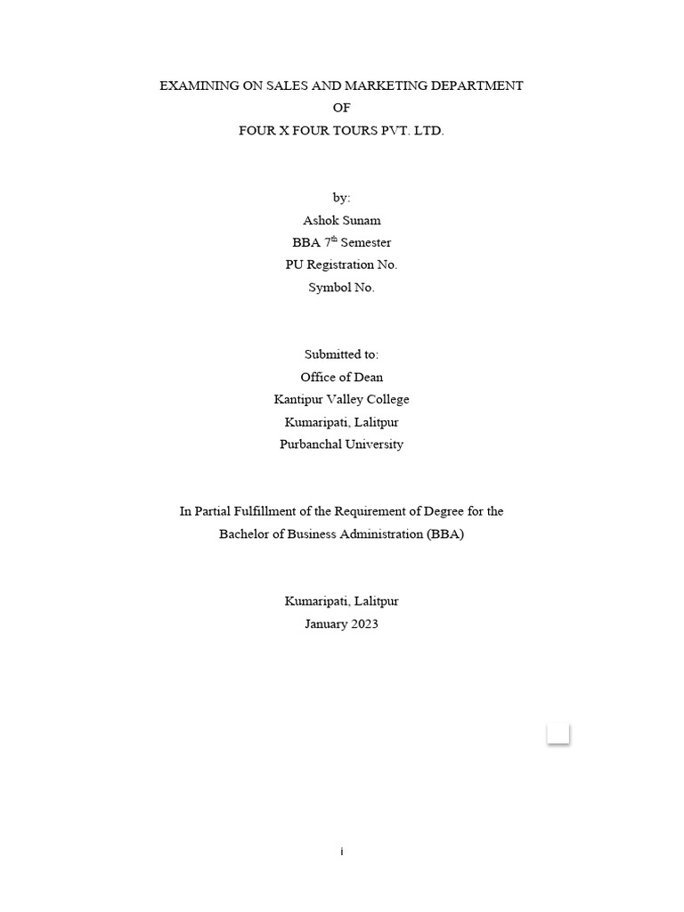 Ashok Sunam Report | PDF | Tourism