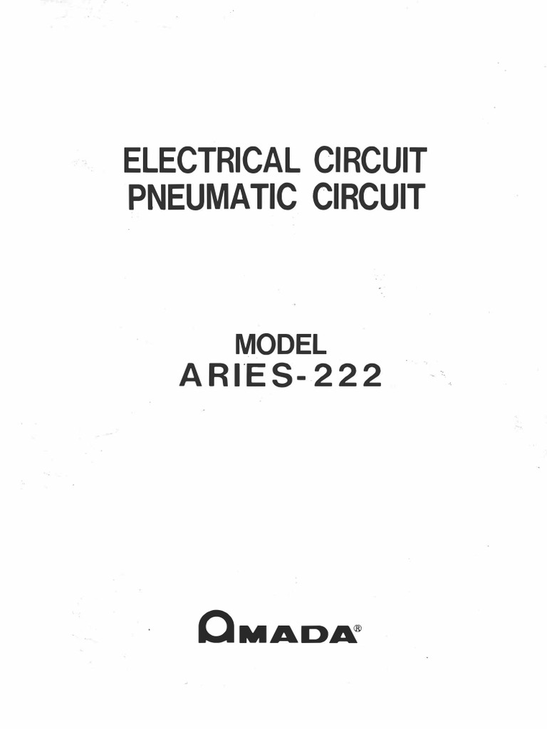 Amada Aries 222 Electrical Circuit Pneumatic Circuit | PDF | Computer Engineering | Computing