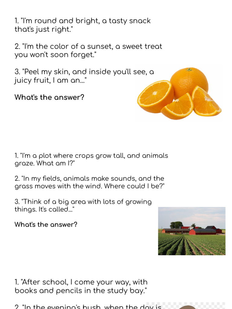 Charades Clues for Kids | PDF