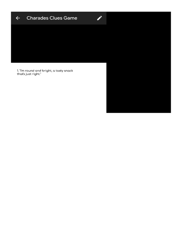 Charades Clues Game Guide | PDF