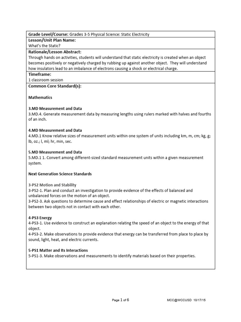 Detailes Lesson Plan | PDF | Electron | Electrical Conductor