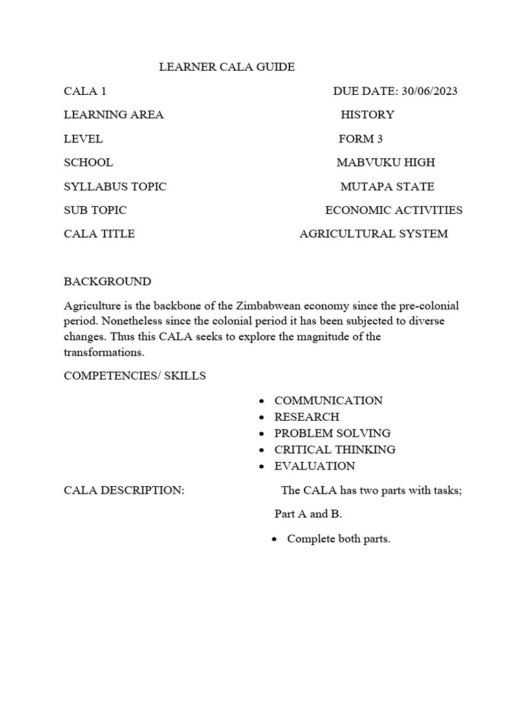 MBU_HISTORY_CALA_3 | PDF | Cognition | Learning