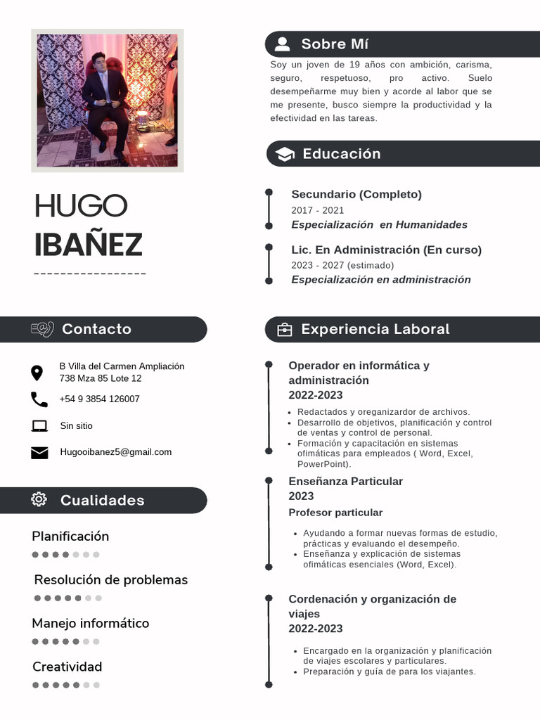 Curriculum Vitae Hugo Ibañez | PDF | Enseñando