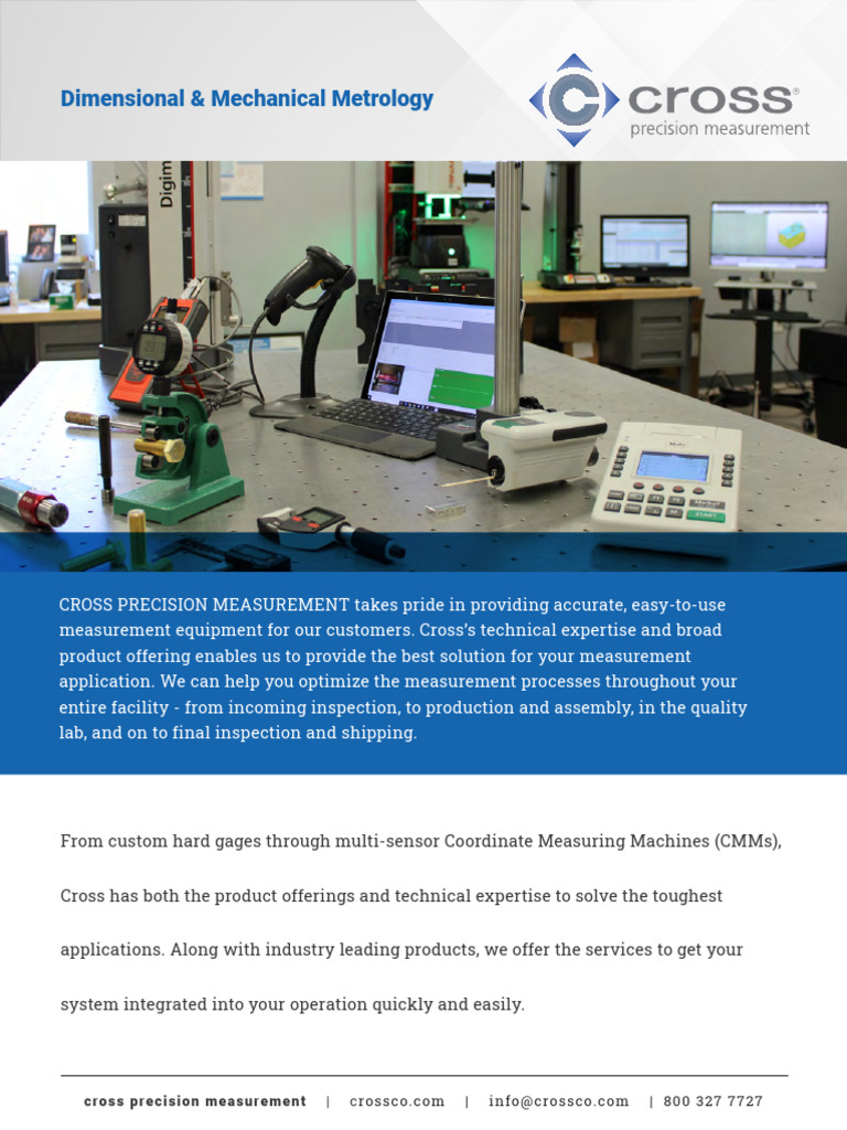 Cross-Precision-Measurement-Dimensional-and-Mechanical-Metrology | PDF