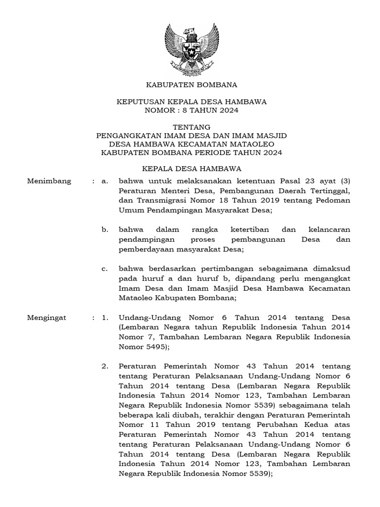 SK Imam Masjid No 8 | PDF