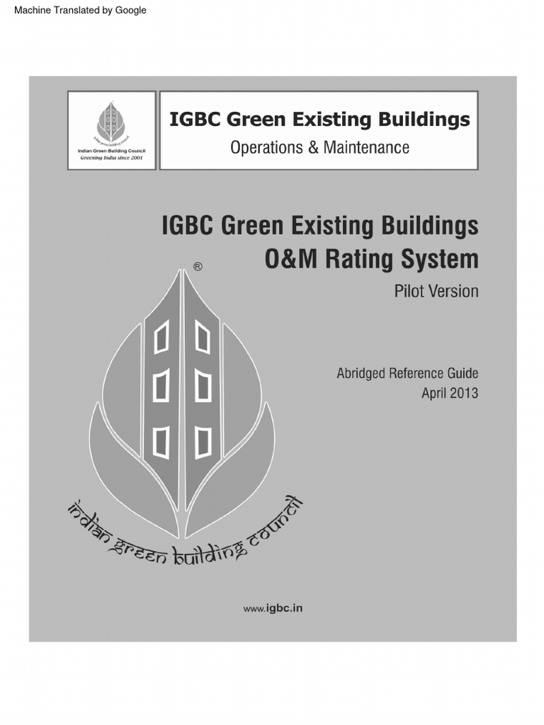 IGBC Green EB O&M Rating System (Pilot Version) | PDF