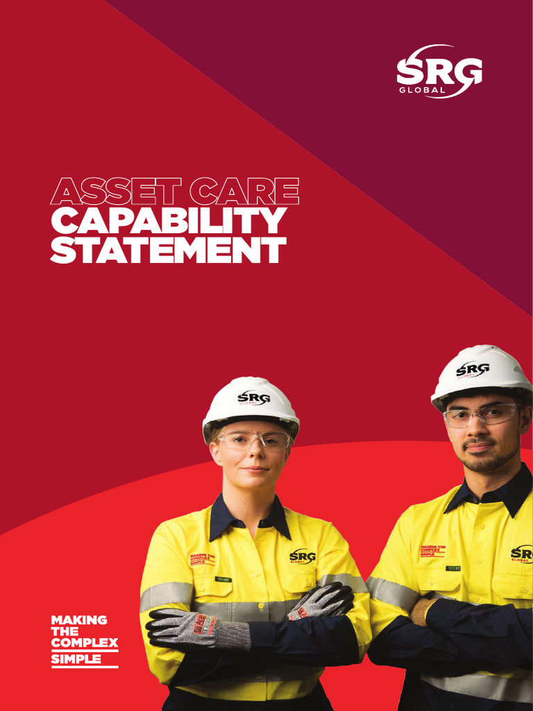 SRG Global Asset Care Capability Statement | PDF | Nondestructive ...