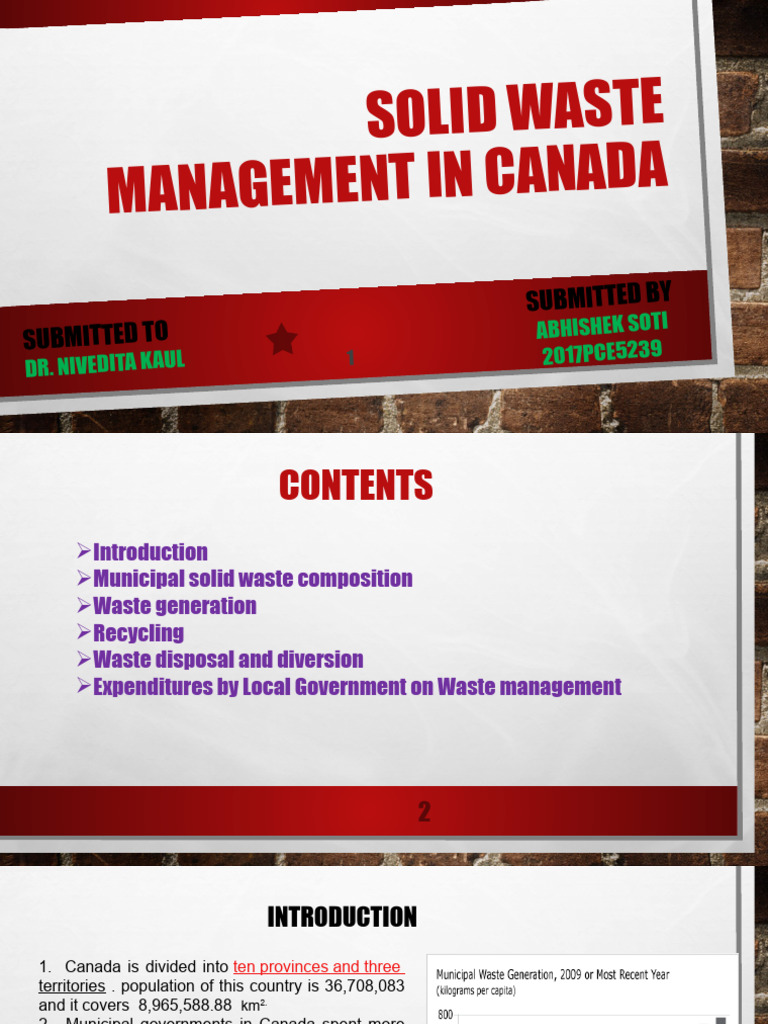 Solid Waste Management in CANADA | PDF | Waste | Municipal Solid Waste