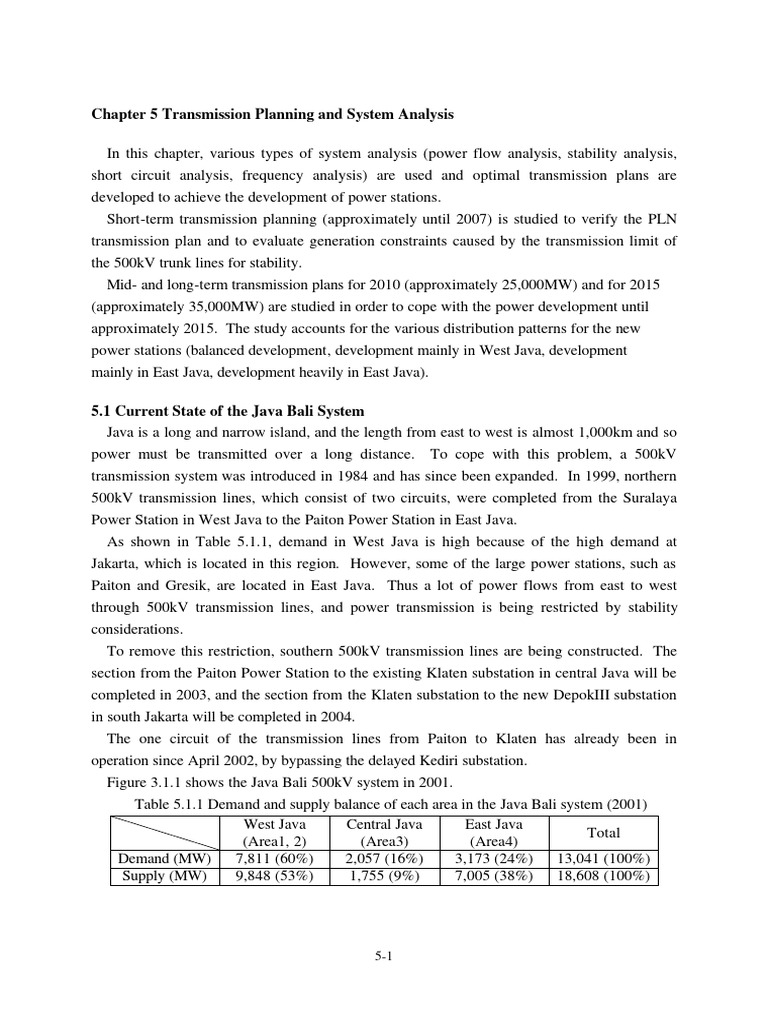 Chapter 5 Transmission Planning and System Analysis | PDF | Electric Power Transmission | Power ...