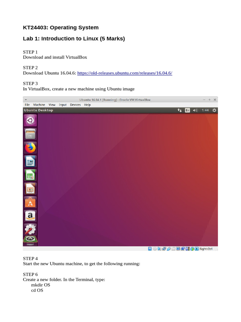 Lab01 - Introduction To Linux | PDF | Games & Activities | Computers