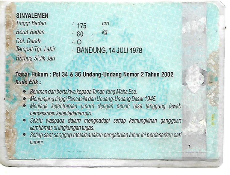 Scan Kta Satpam Blkang | PDF