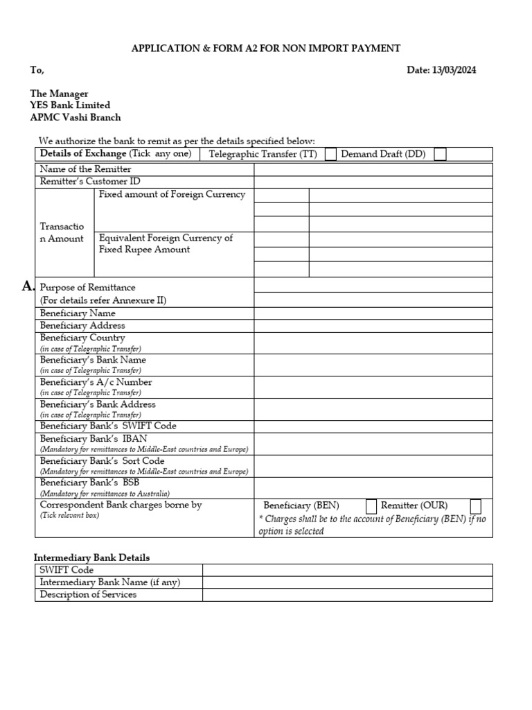 A2 Remittance - Request Letter | PDF | Debt | Banks
