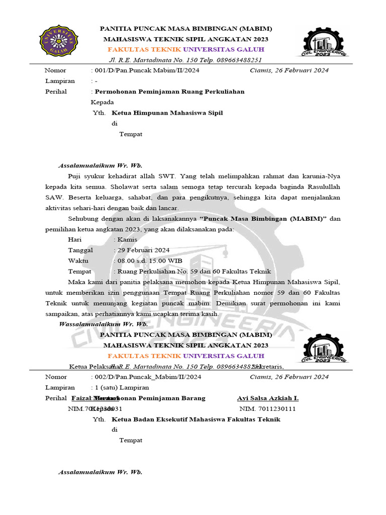 Surat Permohonan Izin (TTD) | PDF