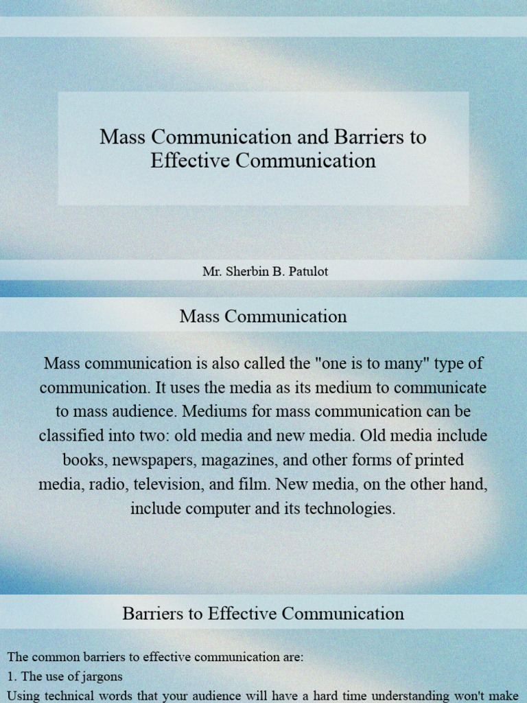 Blue and Pink Modern Communication Presentation | PDF | Communication ...