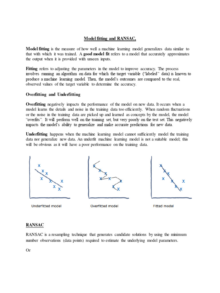 Model Fitting And Ransac Pdf Machine Learning Statistical Analysis