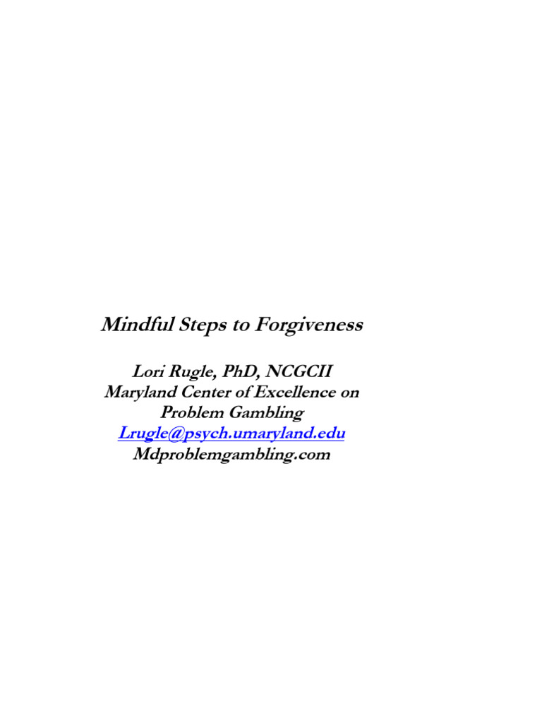 Mindful Steps to Forgiveness Guide | PDF | Noble Eightfold Path ...