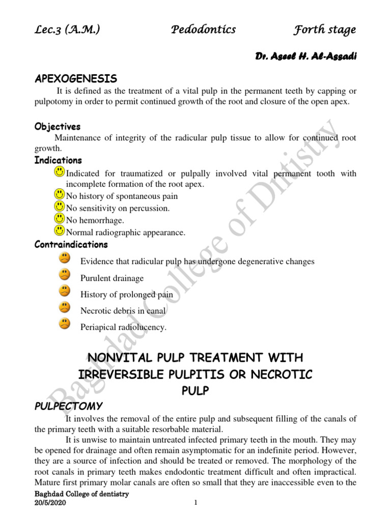 Pedodontic Lect 19 | PDF | Human Tooth | Tooth