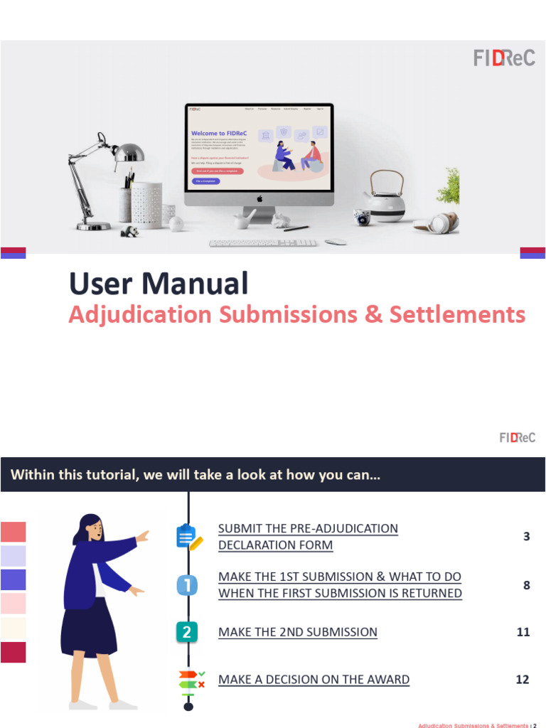 FIDReC Adjudication Submission Guide | PDF | Adjudication | Computing