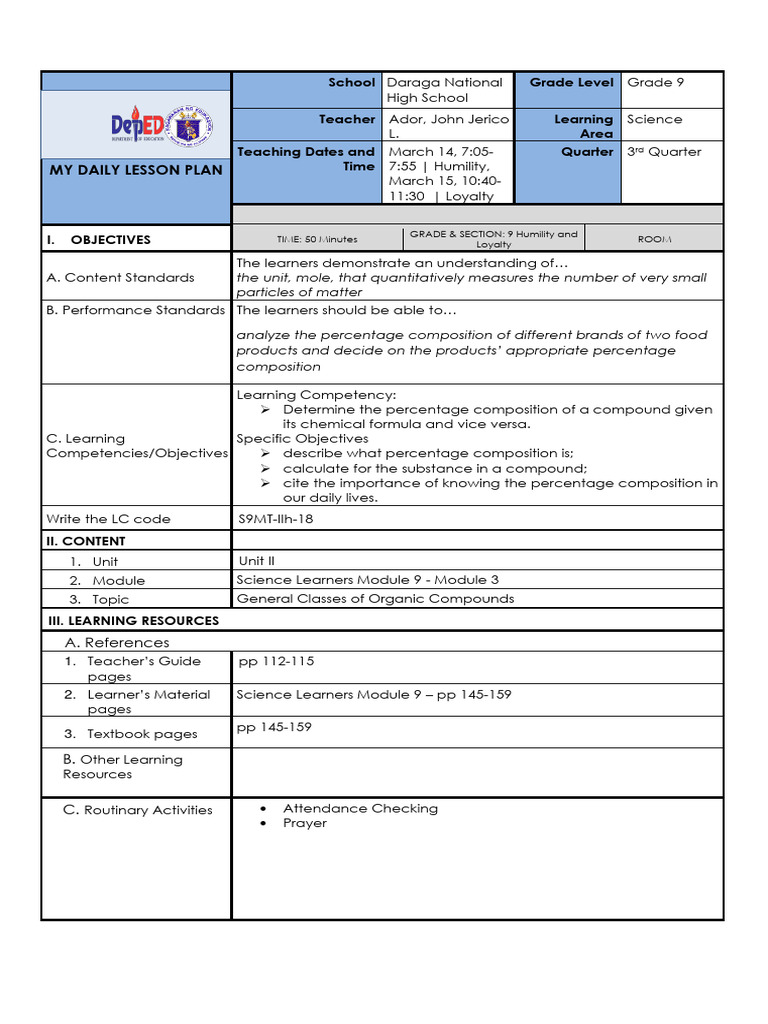 LP - Percentage Composition | PDF | Mole (Unit) | Chemical Substances