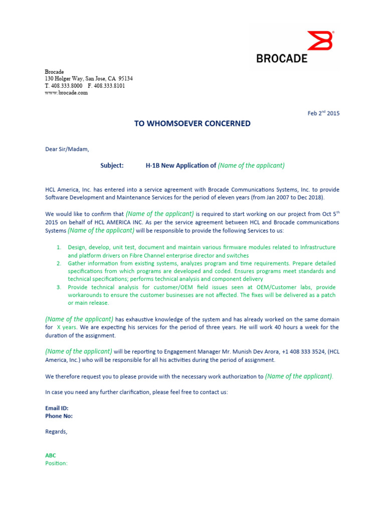 Brocade Letter Format | PDF