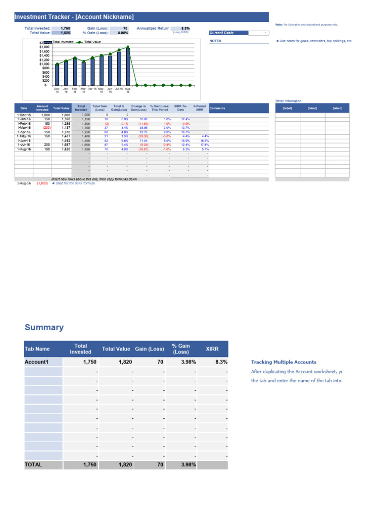 07 investment-tracker | PDF | Spreadsheet | Computing