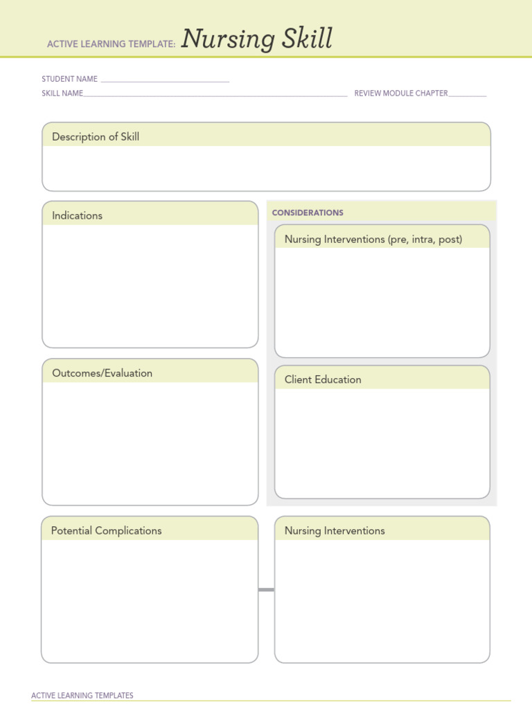 Nursing Skill Blank | PDF