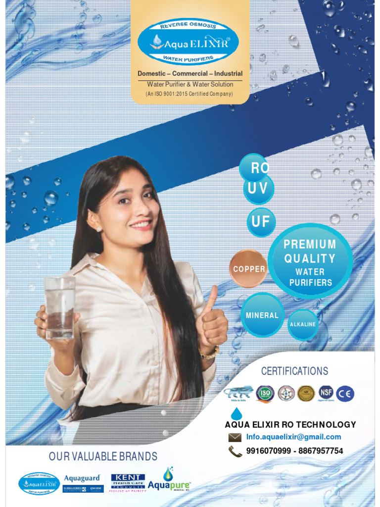 Aqua Elixir Broucher | PDF | Water Purification | Pump