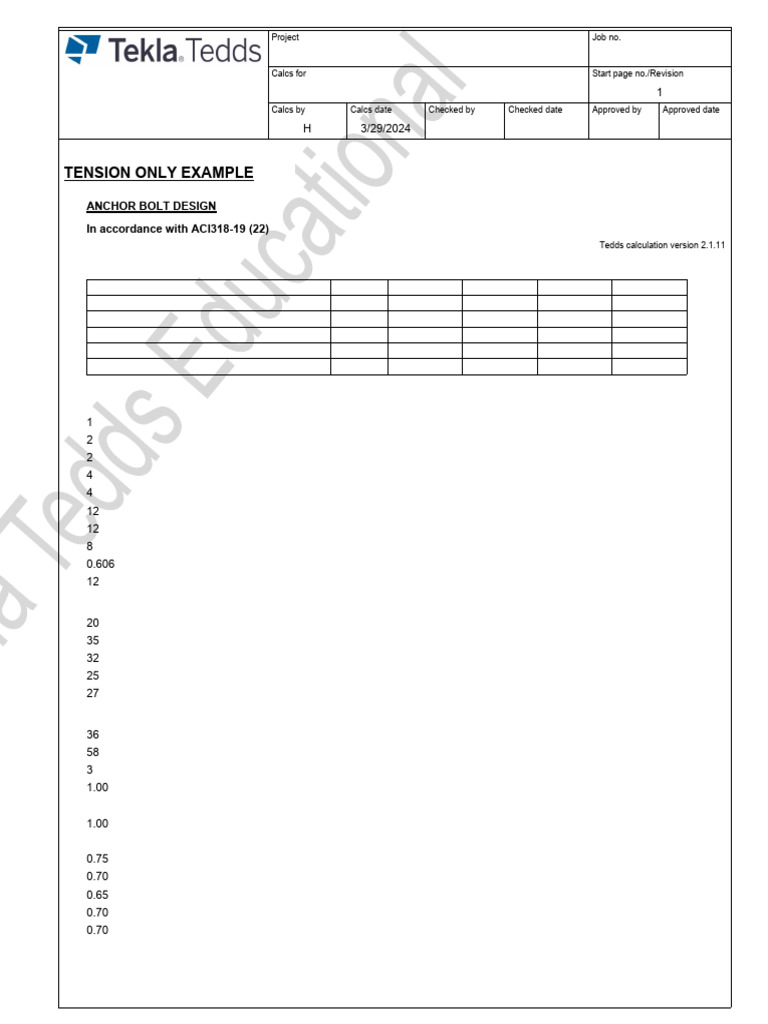 Tension only example | PDF | Screw | Mechanics