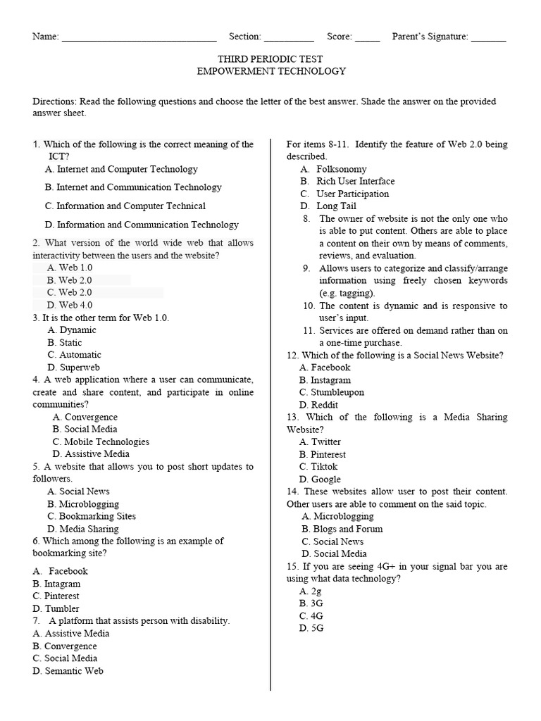 Empowerment Tech Test Guide | PDF | Websites | Web 2.0