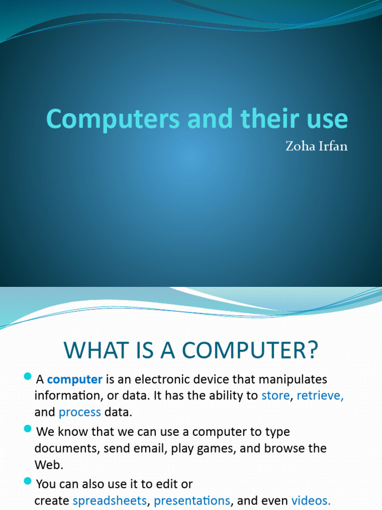 Computers and their use | PDF