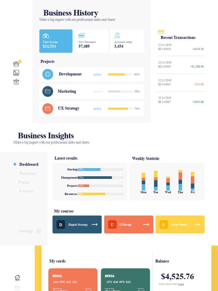 Dashboard Infographics | PDF | Computing
