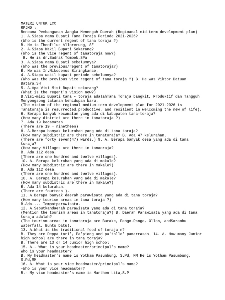 MATERI UNTUK LCC bahasa Inggris-WPS Office | PDF | Indonesia