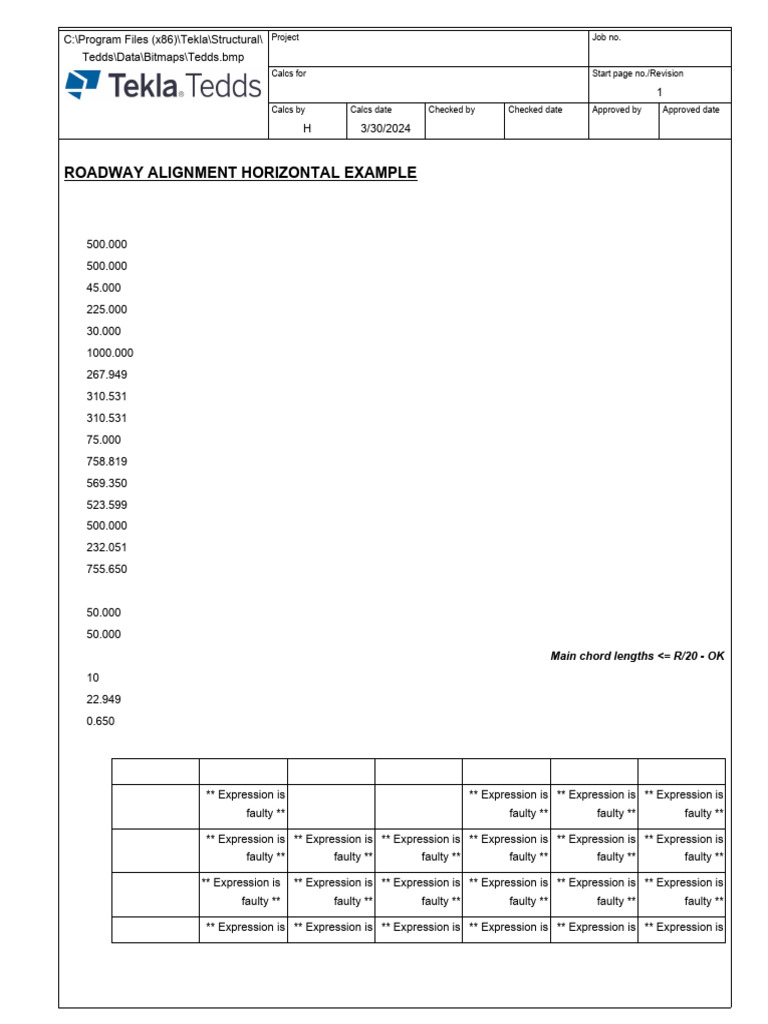 Roadway alignment horizontal example | PDF | Computer Architecture ...