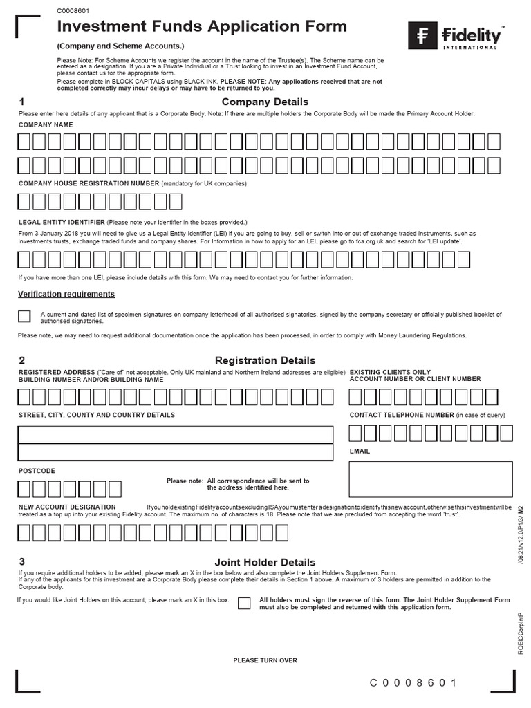 Investment Funds Application Form | PDF | Banks | Cheque