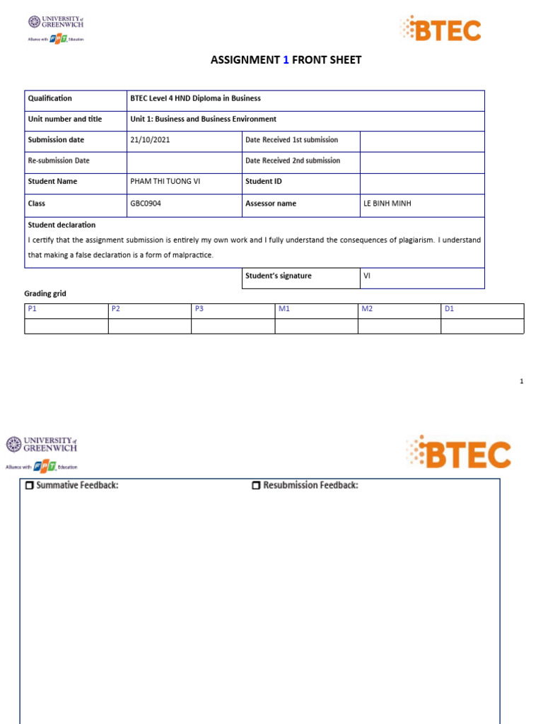 Pham Thi Tuong Vi Assignment 1 | PDF | Dividend | Stocks