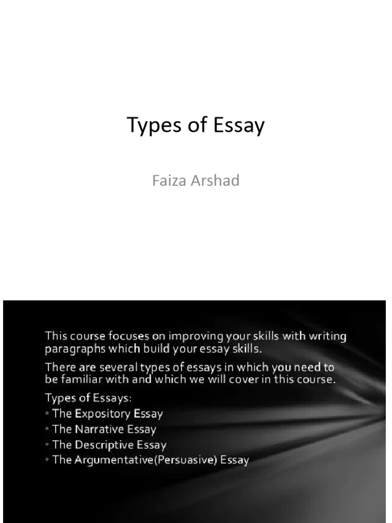 Types of Essay | Download Free PDF | Essays | Human Communication