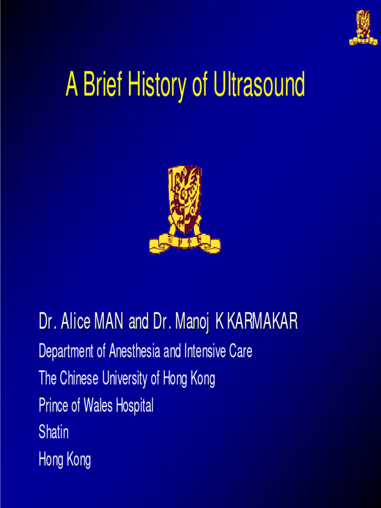 History of Ultrasound | PDF | Medical Ultrasound | Ultrasound
