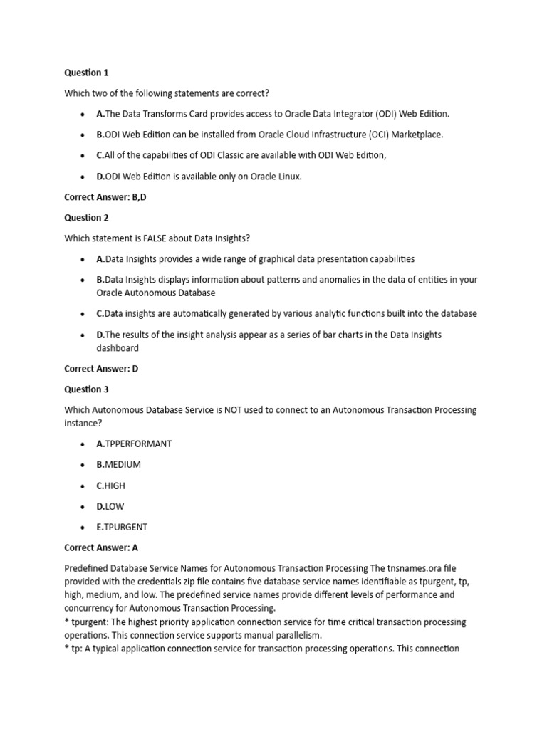 Oracle.1z0-931-23.v2024-01-29.q64 Dumps | PDF | Databases | Cloud Computing